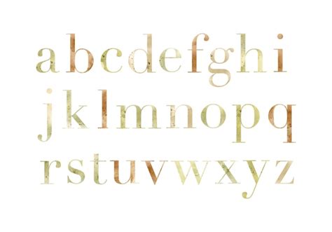 Premium Vector Green And Brown Watercolor Letters Nature Colored