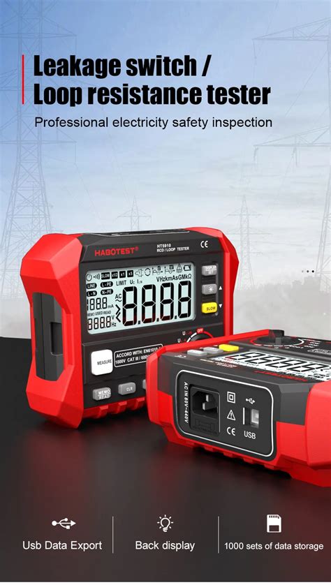 2022 Multiple Measurement Functions Rcd Loop Tester Upgrade The 2 0 Usb Data Up Load Interface Other