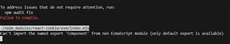 React Cant Import The Named Export Component From Non Ecmascript