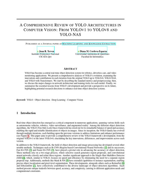 Yolov1 V8综述 Pdf Image Segmentation Machine Learning