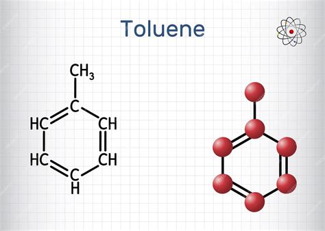 Premium Vector Toluene Toluol C7h8 Molecule Structural Chemical