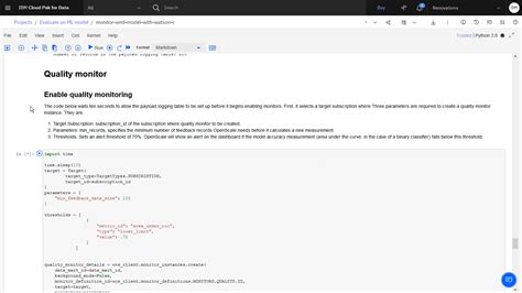 Quick Start Evaluate A Machine Learning Model Ibm Cloud Pak For Data As A Service