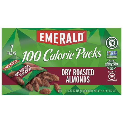 Emerald 100 Calories Natural Almonds Dry Roasted And Packaged 063 Oz