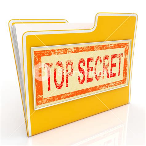Top Secret File Shows Private Folder Or Files Royalty Free Stock Image Storyblocks