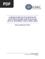 Flotation Test Procedure For Mf1mf2 Pdf Ore Physical Sciences