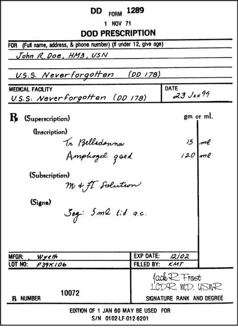 Figure 6 3 Dod Prescription Form