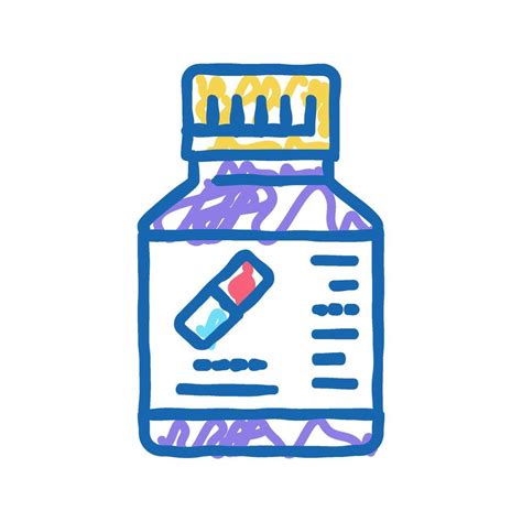 Medicine Pills Bottle Icon Doodle Illustration 62468718 Vector Art At