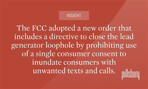 Fcc Closes Lead Generator Loophole Strengthens Illegal Text Message