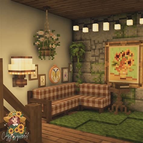 Minecraft Living Room Cottage Cottage Core Interior Design Minecraft