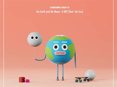 The Earth And The Moon A Day Feat The Sun By Cosmoswag On Dribbble