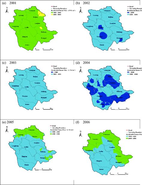 The Spatiotemporal Prediction Maps Of The Residential House Price For