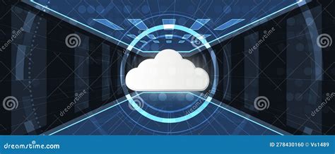 Cloud Technology Integrated Digital Web Concept Background Stock