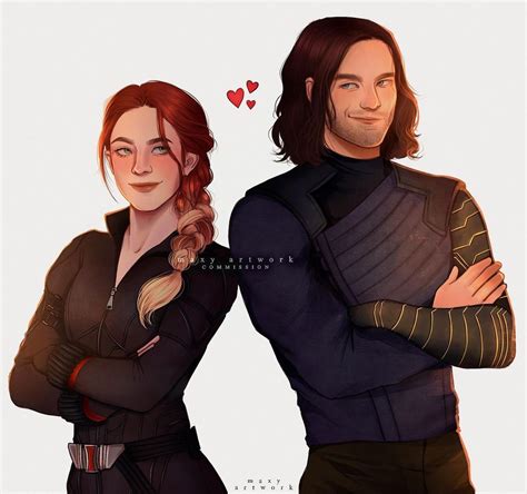 Maxy Artwork On Instagram “nat And Bucky Commission For Fangirlsmagicxo