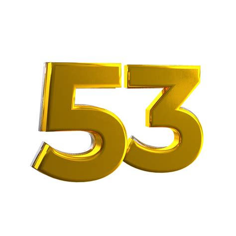 Mental Yellow 53 3d Number 11016800 Png