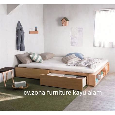 Jual Dipan Divan Kayu Minimalis Lesehan Rak Buku Dan Laci Shopee Indonesia