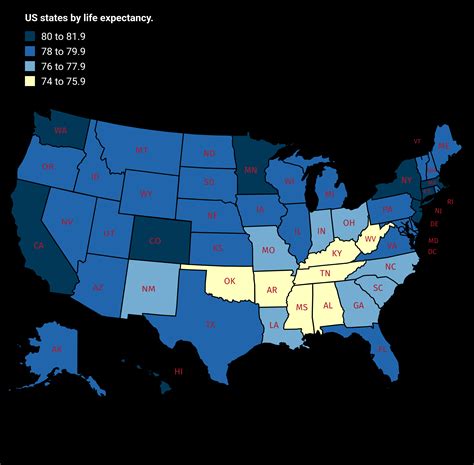 Us States By Life Expectancy Rmapporn