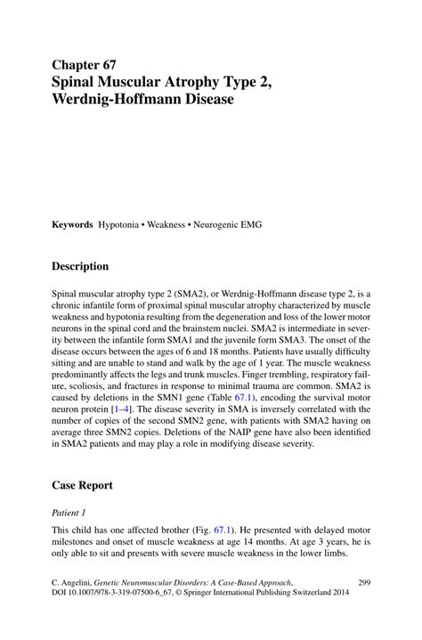 Pdf Spinal Muscular Atrophy Type 2 Werdnig Hoffmann Disease