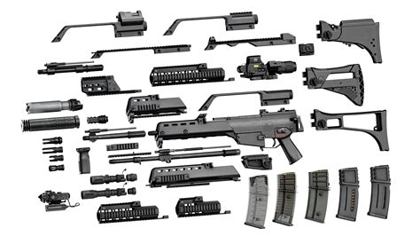 Hk G36 Weapon Mega Pack Low Poly 3d Model Game Ready Asset 3dma