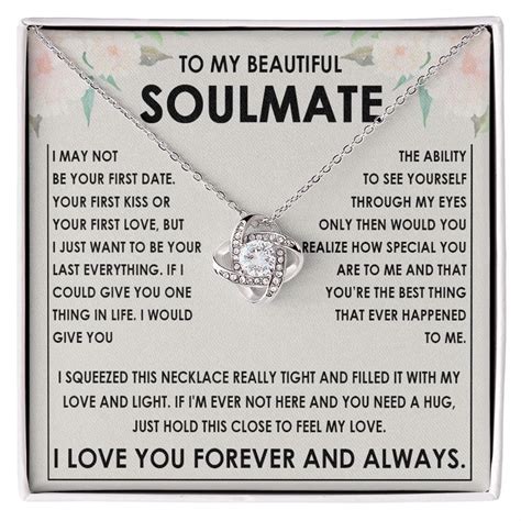 To My Beautiful Soulmate Necklace For Women Necklace For Wife From