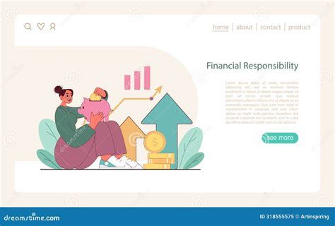 Financial Responsibility Concept Embracing Savings Stock Vector