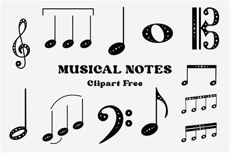 Musical Notes Clipart Free Graphic By Free Graphic Bundles · Creative