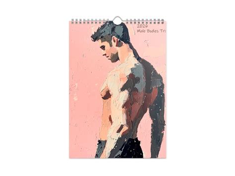 Male Body Art Calendar 2026 Painting Wall Calendar On Paper Minimalist