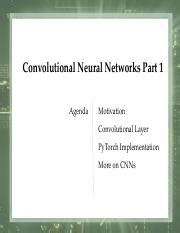 Understanding Convolutional Neural Networks: Implementation, | Course Hero