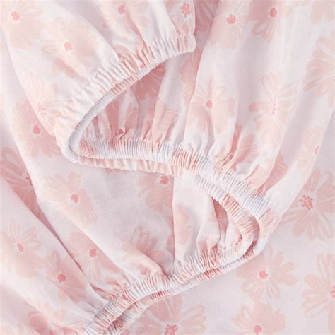 2 Pack Cotton Fitted Cot Sheets Pink And Scribble Daisy Anko Target Australia