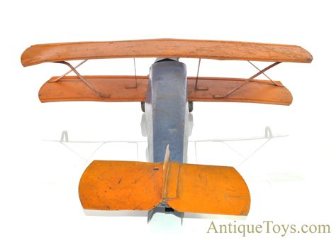 Early American Ca 1915 Pressed Steel Biplane Dayton Style Airplane