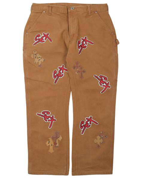 Chrome Hearts Sex Records Leather Patch Pants Justin Reed