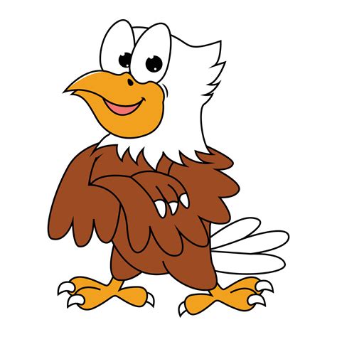 Cute Eagle Bird Cartoon Illustration 11710454 Vector Art At Vecteezy