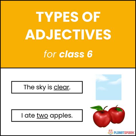 Class 6 Grammar Worksheet On Types Of Adjectives Planetspark