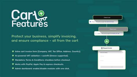 Cart Features Simplify Checkout Compliance And Invoicing Shopify
