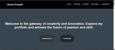 S Shyam Prasath On Linkedin Ignite Webdevelopment Html Css Javascript Portfolio Internship