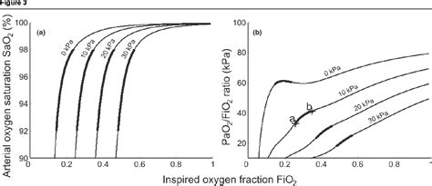 Table From Variation In The PaO FiO Ratio With FiO Mathematical And Experimental