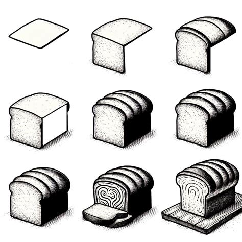 20 Easy And Beautiful Bread Drawing Ideas Drawing Photos