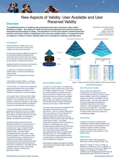 Pdf New Aspects Of Validity User Available And User Received Validity Poster