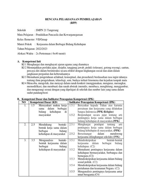 Rpp 2 Ppg Kendro Pdf Karier And Perkembangan