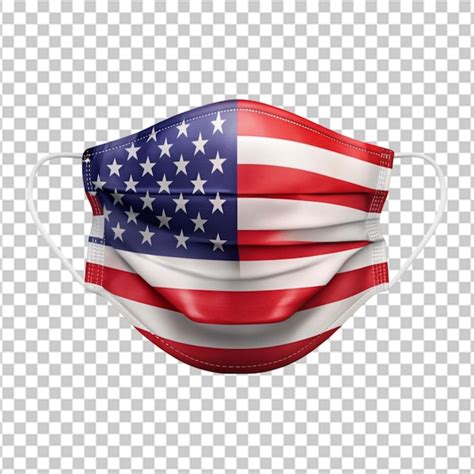 Usa Flag Mask Premium Ai Generated Psd