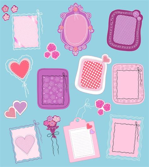 Cute Frames Stock Vector Illustration Of Dots Present 18295604