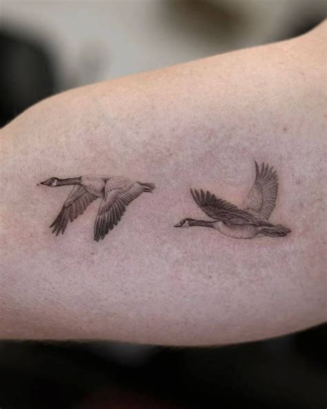 Geese Tattoo Inspired By Mary Olivers Nature Poetry