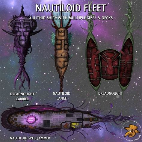 Nautiloid Fleet Multiple Sizes Multiple Vessels Map Doctor