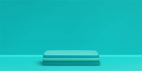 3d Realistisches Blaues Podium Szene Und Plattform Auf Hellem