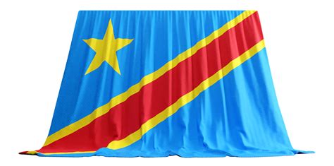 Congolese Flag Curtain In 3d Rendering Celebrating Congolese Identity