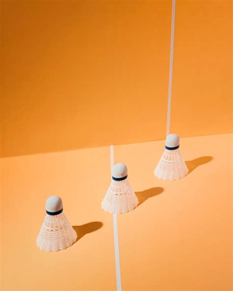 Free Photo High Angle Badminton Shuttlecocks