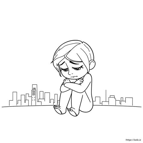 Tristeza De Intensamente Para Colorear