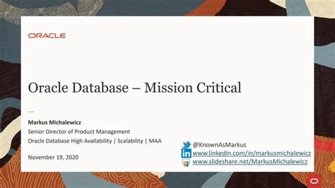 Oracle Database Mission Critical Pdf