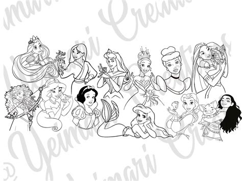 All The Disney Princesses Together Coloring Pages 2025 All The Disney Princesses Together Coloring Pages 2025