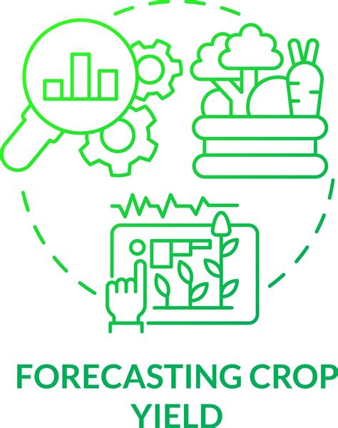 Forecasting Crop Yield Green Gradient Concept Icon Planting Data