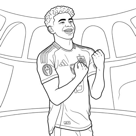 20 Lamine Yamal Coloring Pages Draw The Magic Of Crack